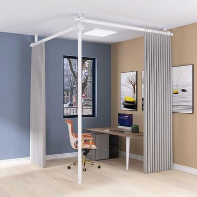 顶天立地挂免打孔居加粗衣杆家晾室可伸卧缩可收纳立式隔VAZ断帘