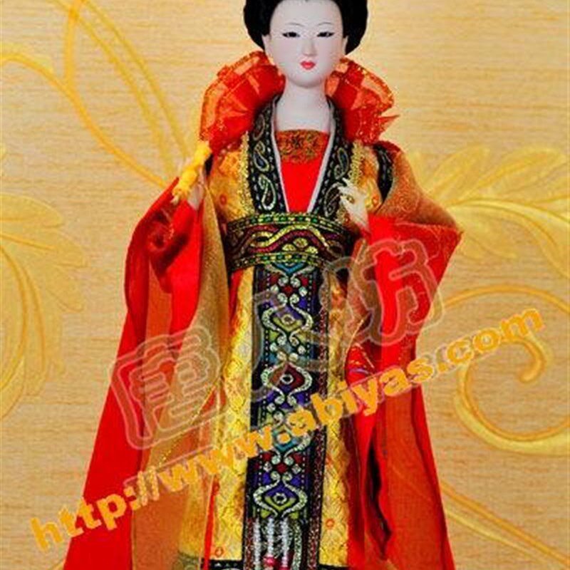 唐人坊装饰品摆件服饰娃娃人偶工艺品绢人唐朝人偶人物武则天艺术
