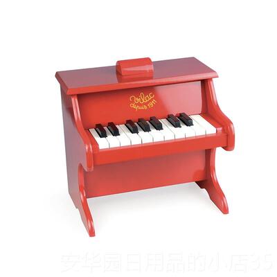 高档法国Viac儿童木制械机钢琴宝宝门初学l者音乐启蒙玩具礼入物3