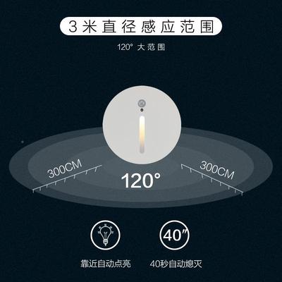 圆形一光嵌人体感应ZTN地脚灯入式走廊楼道墙阶角台楼梯踏束步灯