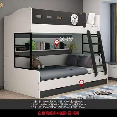 实木下高低上子母户型儿童双层床多小功能FPX床上下床上铺床二层