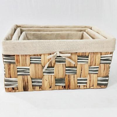 现代简约手工编理织收纳置物篮子家用杂整收藏果筐水蔬物菜百丰利