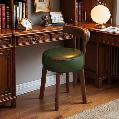 新中式豪华沙发椅实木旋可转卧电脑轻椅女生SCG室梳妆凳靠背椅子