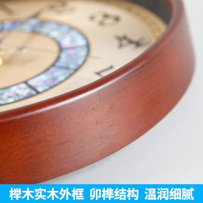 TQ木J实静墙音挂钟室现代客厅简约时ETV尚挂表卧家用时钟石英钟