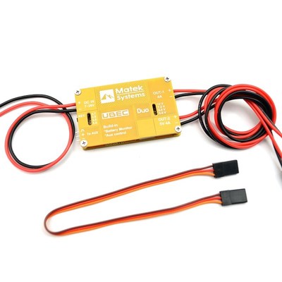 Matek 多轴/FPV/图传/飞控/直升机 双路BEC 4A+4A 带遥控开关ubec