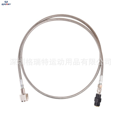 跨境新款1.5米银色苏打过气管CGA320、G5/8、W21.8气瓶大转小充气