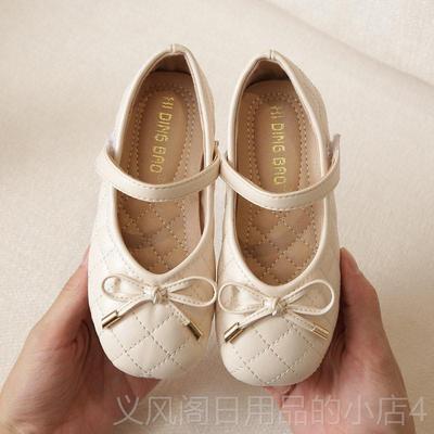 正品女童皮鞋202小5春新款公主儿演童软底单鞋小秋女孩表出黑色豆