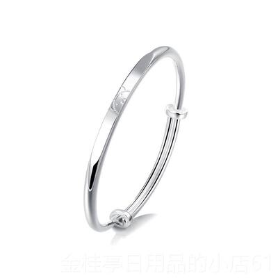 高档clec年t日珂里小熊维银手镯女尼纯银轻款999足银镯子银饰品生