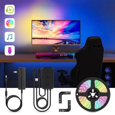 电脑版A52显示器智RGB流光溢彩随屏同化背景灯能氛围灯光L步ED灯