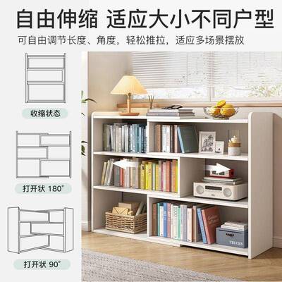 简矮书柜地C39112靠墙角落架家用卧室易转角书床头落收纳储物多层