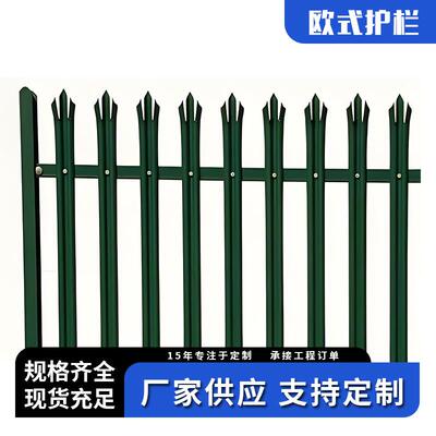 热镀锌欧式护栏W板D型锌GNU钢栅栏金杆Paisa属defence铁l艺尖桩围