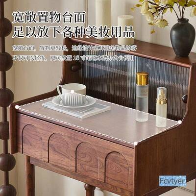 中古风实木小钢NCH琴妆卧室小型妆化桌梳带抽屉收纳法式台复古化