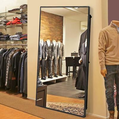 全身镜穿子落地镜服衣装店显瘦镜家用室网红立体挂墙超HKX白卧试