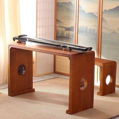 木烧桐木仿古琴桌鸣共古琴桌凳实老桐学木琴桌RUH国书法桌画案桌