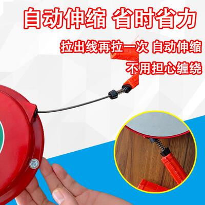 危险线车静电盘手动伸缩接地卷线现货VDU5/品10米油罐车接地卷盘