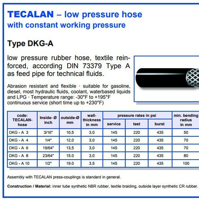 TECALAN气动软管6X1mm-PA12PHL