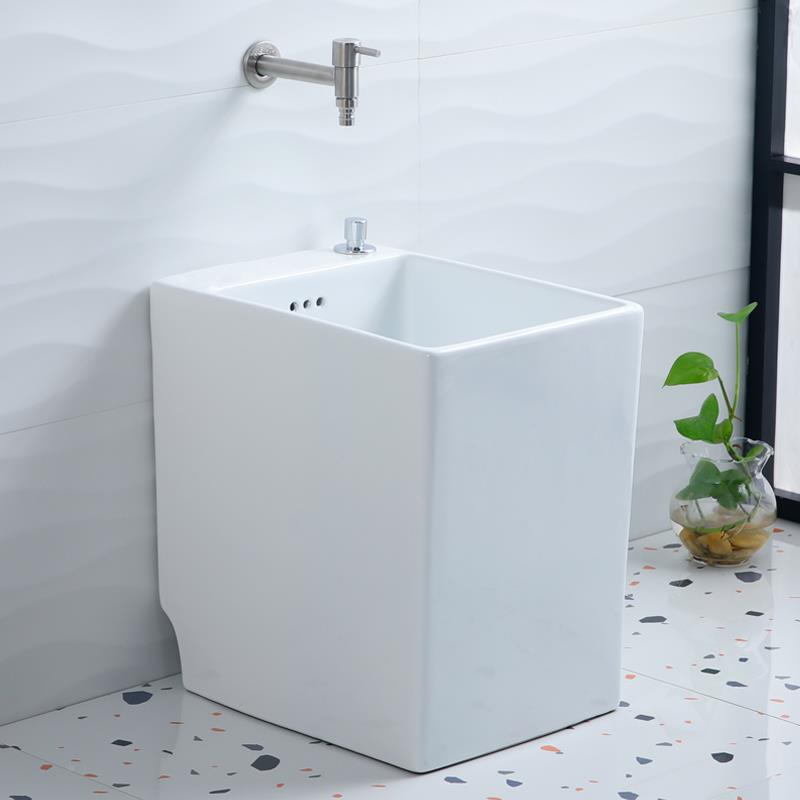 A迷1体0L一家用卫生间陶瓷拖把池型你小号带龙头屋外拖布池740可