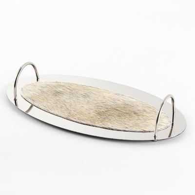 双环8142手金提属皮革托盘台摆件样板间家居厨房餐厅岛店售楼酒处