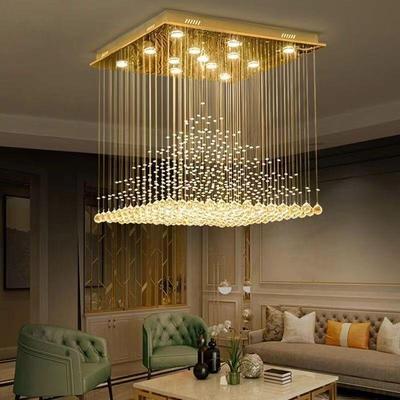 品现代爆简约金塔客厅水晶字灯卧室灯餐厅吊77286灯方形晶水新款