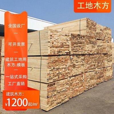 建筑木工地用APB方方桩木工程杉垫木枕木打木跳板桥梁隔断木花旗