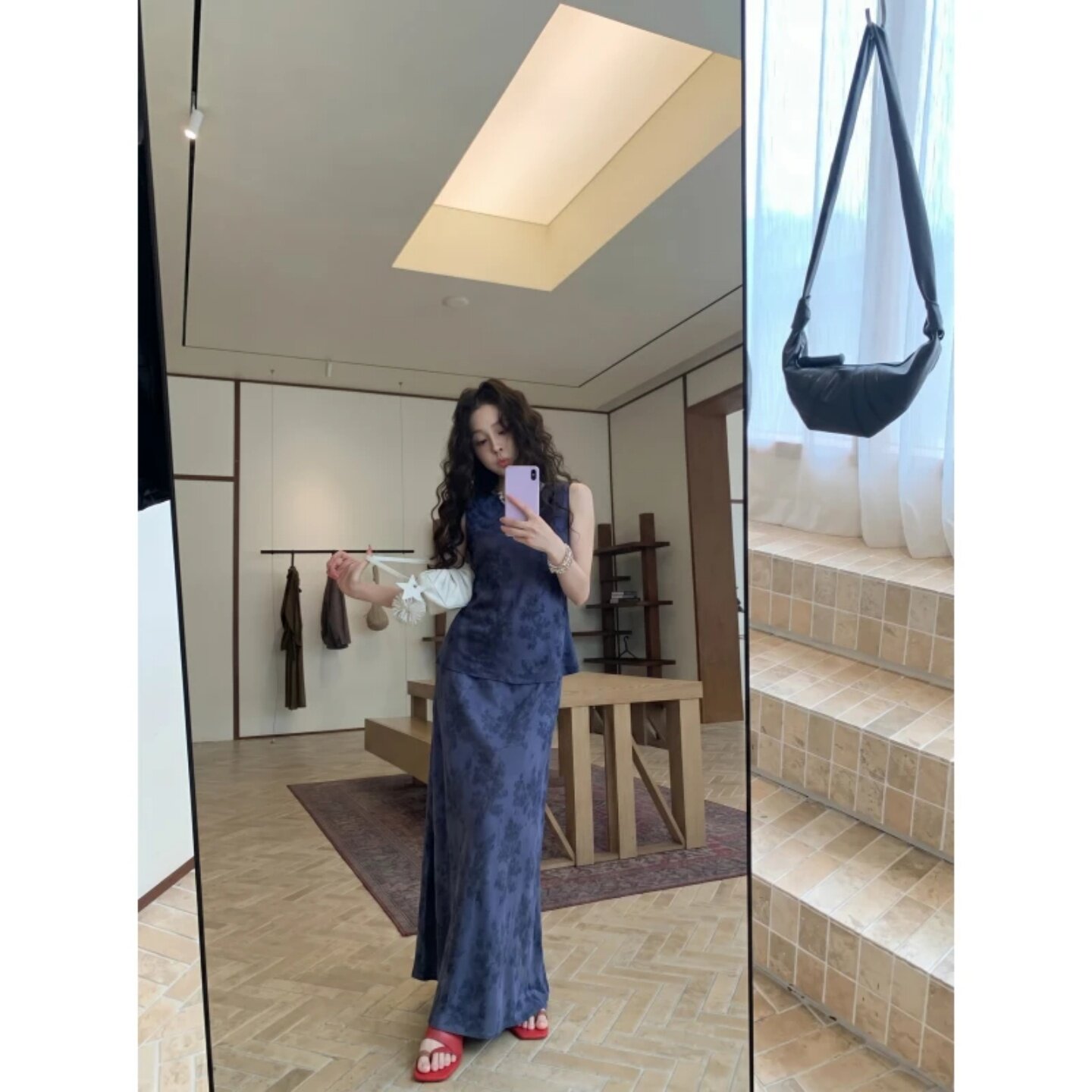 夏季套装女2026新款韩系辣妹风出片碎花无袖上衣高腰显瘦半身裙子
