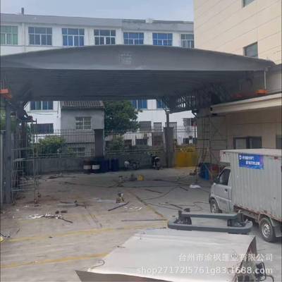 遥控电动拉篷移动伸缩遮阳推篷厂储藏棚厂推拉棚房悬空活动过道库