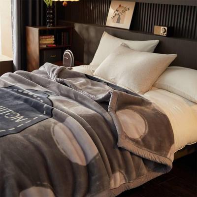 225新KOB尔款类加A厚拉舍印花毛毯0毯子