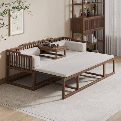 新中罗式汉榻床组合WGD推拉客厅可沙发实木榻睡家用小户型