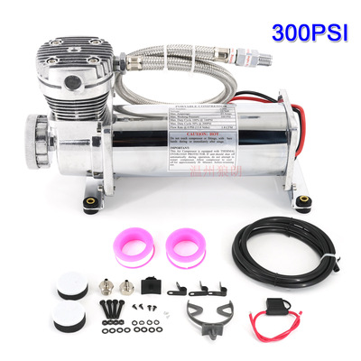 12V 300PSI汽车改装悬挂悬架气泵 1/4NPT 3/8NPT大功率压缩气泵