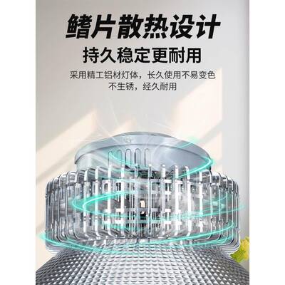 亚明车Ld工矿灯片工厂间仓库照明200W超亮BPS工业吊e灯遮阳天翅花