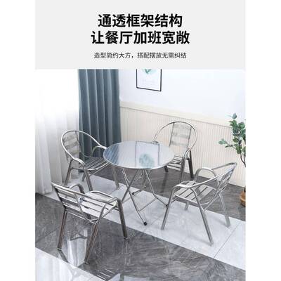 锈钢小户F968TTH9型折叠外圆桌小户不型小方桌可折叠桌餐家桌用吃