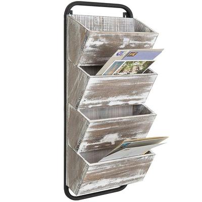 式直销式乡村风格木制壁纳挂邮件分美类箱复古金属框DC-20022收架