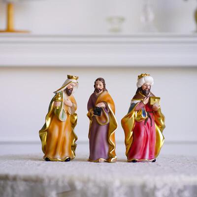 欧关式创意天使圣诞槽组诞生桌面摆WTJ62515件现代马家居书玄房客