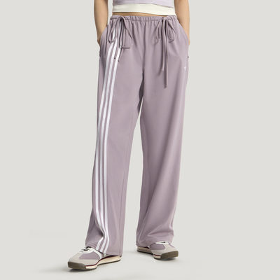 adidas阿迪达斯三叶草休闲宽松梭织运动裤2026夏女缎带长裤KY5689