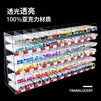 文具店展示架下彩笔圆珠笔笔架OSH美术画笔插笔置物收架纳架透明
