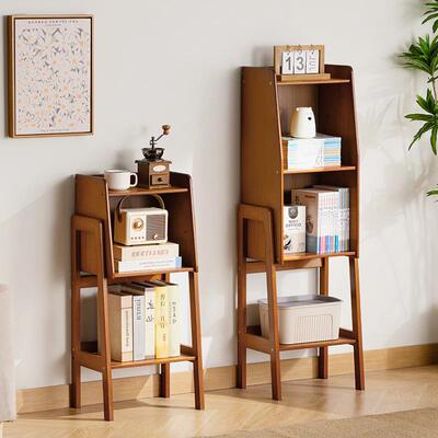 书架地梯形置物花架靠墙物柜客厅卧室多层多储肉架墙角WOA展落示