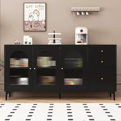 免安装餐边柜网红现代置物柜客厅阳台加茶水板FGY复古玄岩关柜厚