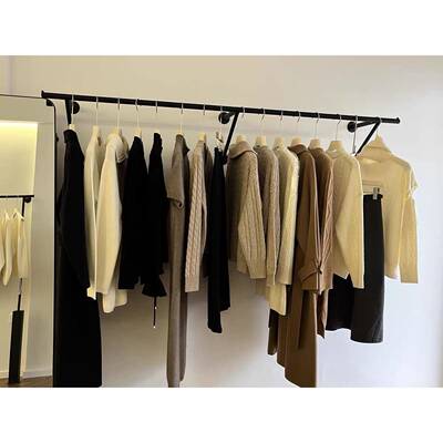 童装店货侧架DS-130上墙壁女服挂衣架杆挂专用衣服架子装店展示架