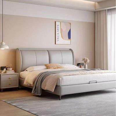 实ZFY艺床轻软包主卧大床皮1.8米出租奢双木人经济型高颜值皮床