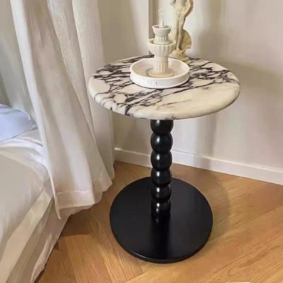 大古客韵雅厅沙发边几轻奢小户型复古理石圆奢形设计JTR师款个性