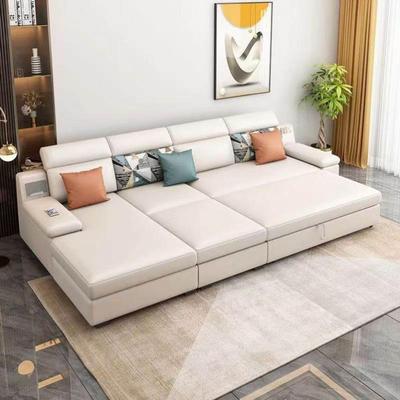 #沙床小户型折叠客厅多功能42640贵妃储物用科技布2发02两5年简约