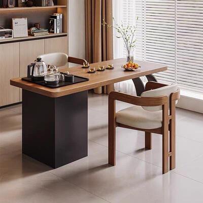 现代简约组实木茶桌体EVK桌岛桌台家用阳一台茶椅合轻奢茶桌小型