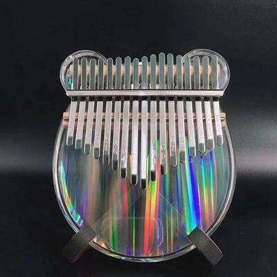 厂家直销款星7音水晶拇指琴亚1克力透明彩虹空初学者水晶拇指kali