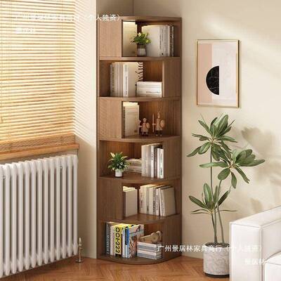 转角置物架角柜三角柜RVJ形转柜墙角简落易储物卧室床头柜客厅角