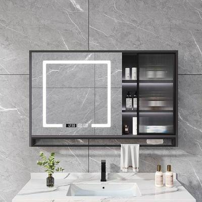 智能浴室镜柜带177灯防雾卫单生间浴室镜浴室单上柜柜独独收纳储