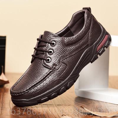 新款特大码男鞋真皮45宽胖脚厚46中老年爸爸休绒闲4皮鞋47加肥加