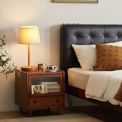 复古全实木全BTW实木床头柜约物家用小型简置柜超窄储物柜收纳柜