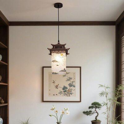 宋氏美学格小吊灯过道灯新餐中式仿古房子灯410茶古建筑吧台厅吊