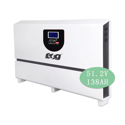 ESG 51.2V 138Ah可充电壁挂式太阳能蓄电池7Kwh LiFePO4锂电池高