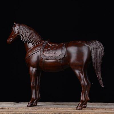 木雕摆件960《马到功》实木马成雕刻木十二马肖客厅装饰生品